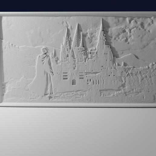 🪄 Hogwarts HQ LITHO・Free STL File for 3D printing・Cults