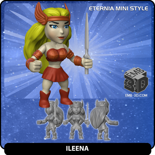 STL file Ileena - Eternia Mini Style (EMS) 👽 ・3D printer model to download・Cults
