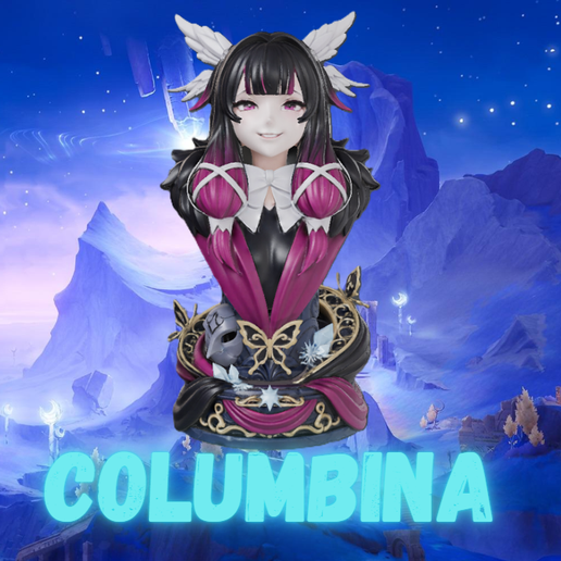 Бюст Колумбины "Дамселетт" 🕊️ Genshin Impact | Высокодетальная 3D ...