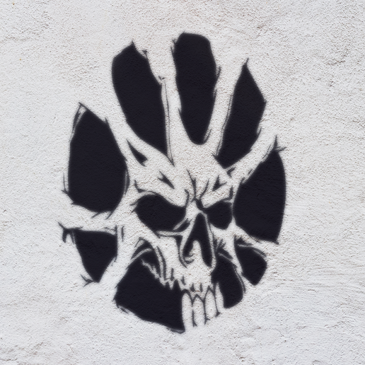 easy skull stencil