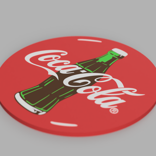 Fichier STL Sous-verre en forme de bouteille de Coca-cola 🚩 (3MF ...