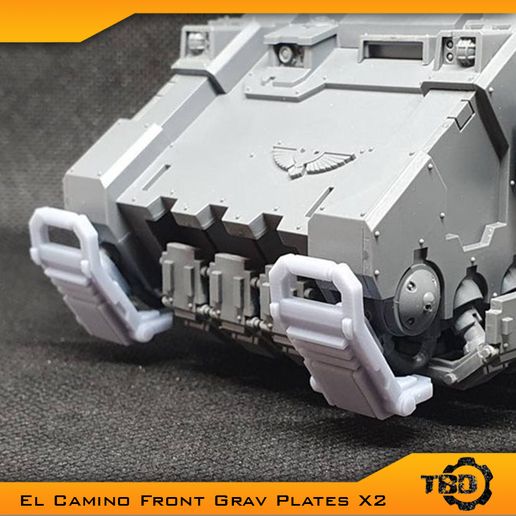🛰 El Camino Front Grav Plates・ STL File for ・Cults