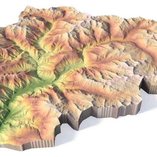 🇦🇩 Andorra Topographic Map STL – 3D Terrain Model for 3D Printing & CNC ...