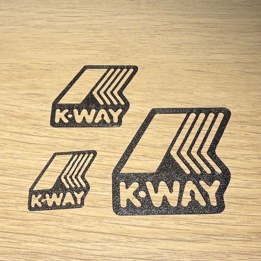 🎭 LOGO K-WAY・ STL File for 3D printing・Cults