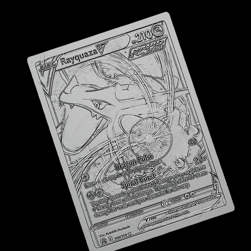 mega rayquaza pokemon card coloring page