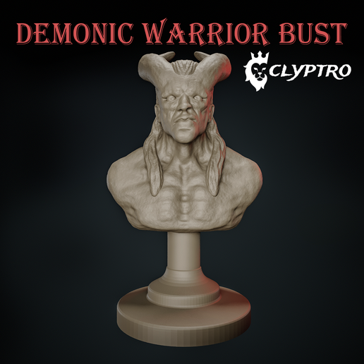 STL file Demonic Warrior Bust - 3D Printable STL Model 👤 ・3D print ...