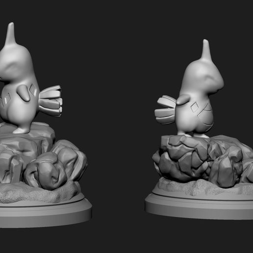 🐉 Pokemon - Larvitar figure(with cuts)・Free OBJ File for ・Cults