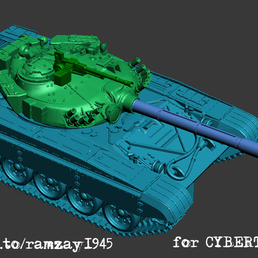 STL file T-72A 1:100 🪖 ・3D printer model to download・Cults