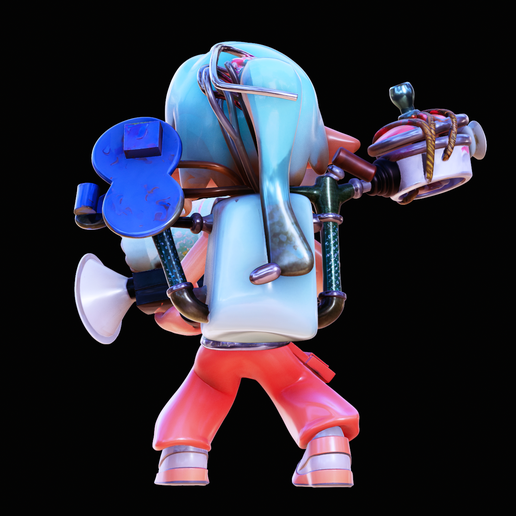 🎮 Splatoon Raiders - Custom Inkling 3D Model・Free STL File for 3D ...