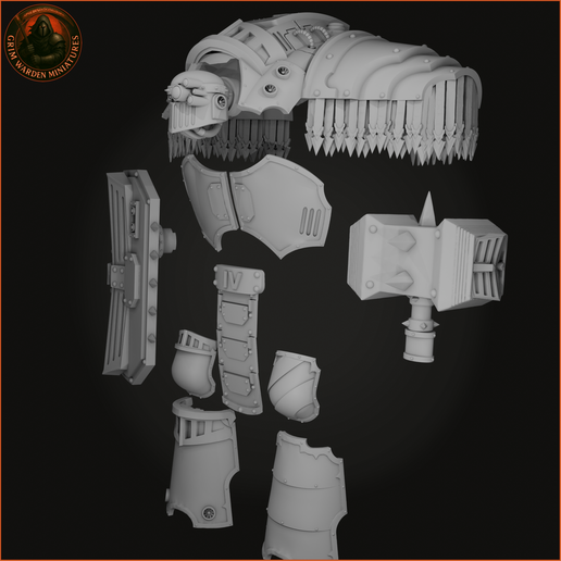 🤖 Veterans of Steel Slender Mech Armor・ 3D File for 3D printing・Cults