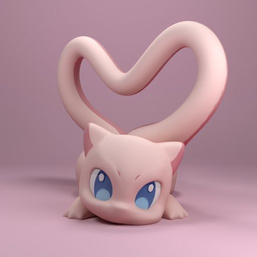 STL file mew heart 💜 ・3D printing model to download・Cults