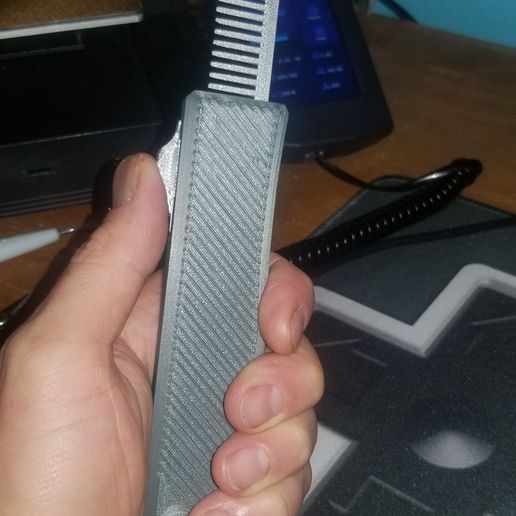 🔪 Duel-Action OTF Beard Comb. All parts are 3D printable. No outside ...