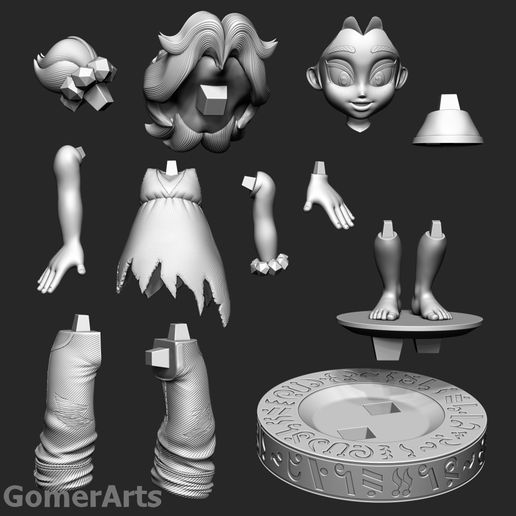 👾 Pauline 3 pose set from Donkey Kong Bananza STL 3D print statue・ 3D ...