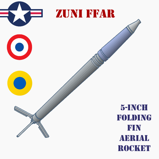 STL file Zuni 5-Inch Folding-Fin Aerial Rocket (FFAR) 🚀 (GCODE)・3D ...