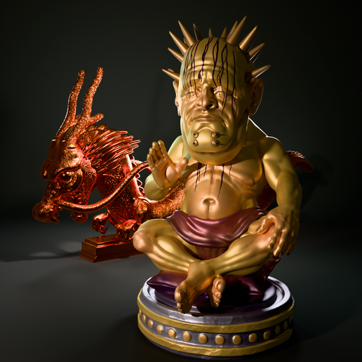 🐉 Chinese Mythology Pack - Asian Dragon - Buddhist Monk Elder Jinchi ...
