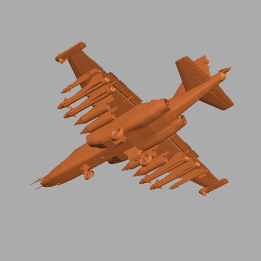 🏠 Sukhoi Su-25 Frogfoot・ STL File for 3D printing・Cults