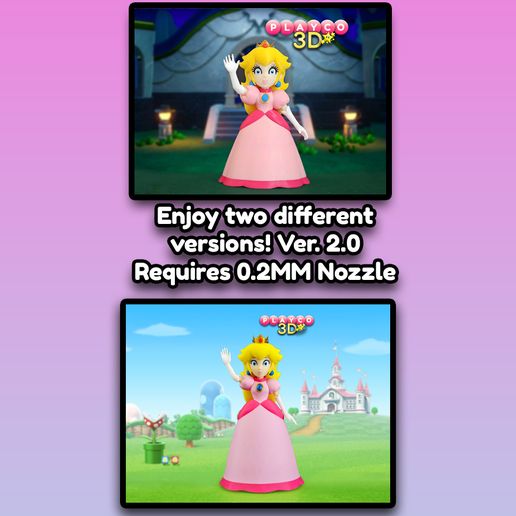 👸 Princess Peach・ 3D File for 3D printing・Cults