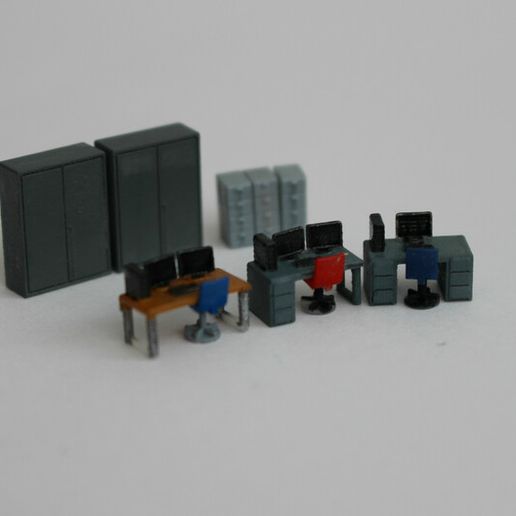 🏢 HO Scale Office Furniture・ STL File for 3D printing・Cults
