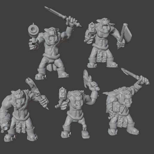⚔ Orc Beast Hunters・Free 3D File for 3D printing・Cults