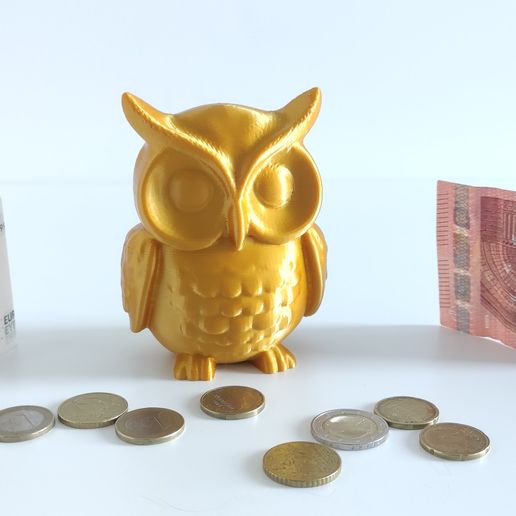 🦉 OWL MONEY BANK・ 3D File for 3D printing・Cults