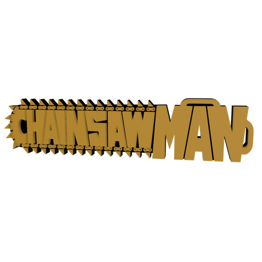🪚 3D MULTICOLOR LOGO/SIGN - Chainsaw Man・ STL File for 3D printing・Cults