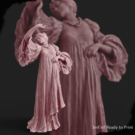 💃 Dancing Statue Sculpture: Elegance in Motion・ STL File for 3D ...