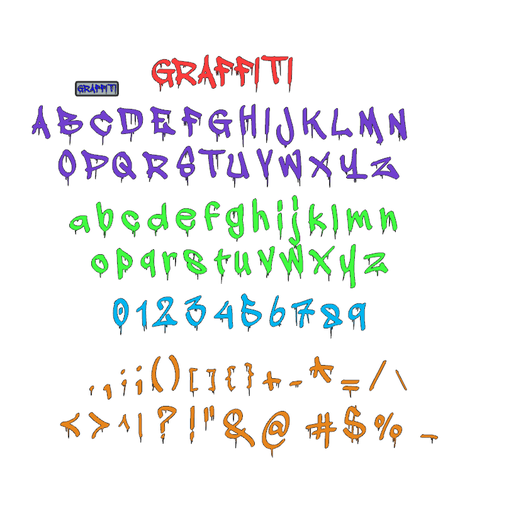 🔢 Letters and Numbers GRAFFITI (2) : Logo・ STL File for 3D printing・Cults