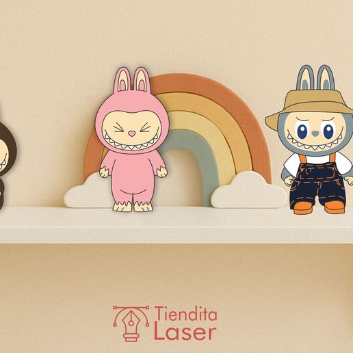 🦸 Labubu - Vectors for laser cutting・ 3D File for CNC machining - Laser ...