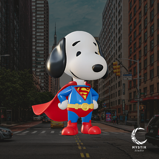 🦸‍♂️ Snoopy Superman Chibi - The Steel Beagle・ STL File for 3D printing ...