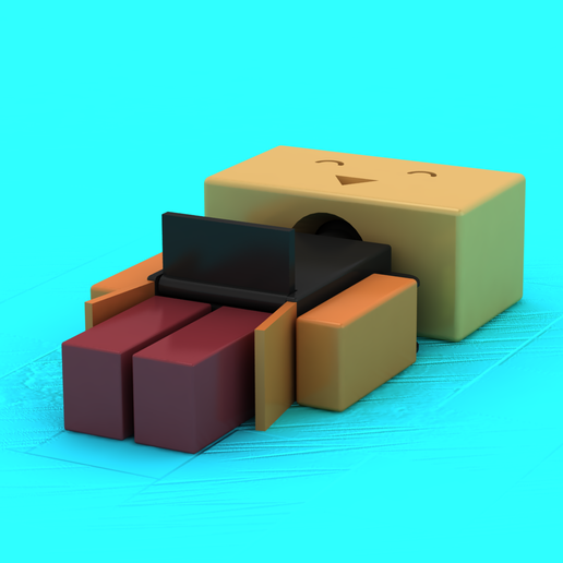 🤖 Cute Blocky Robot Character – 3D Printable Toy Figure・ OBJ File for ...
