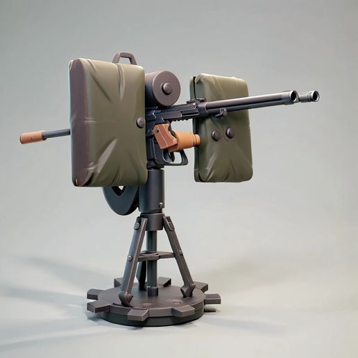 🔫 Mounted Gun Turret 3D Model STL Printable・ STL File for 3D printing・Cults
