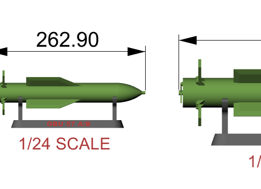 🇮🇷 GBU 57 A / B MOP GBU 57A/B ATTACK IN IRAN・ STL File for 3D printing ...