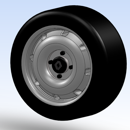 STL file Renault 9 Euro Rims 💶 ・Template to download and 3D print・Cults