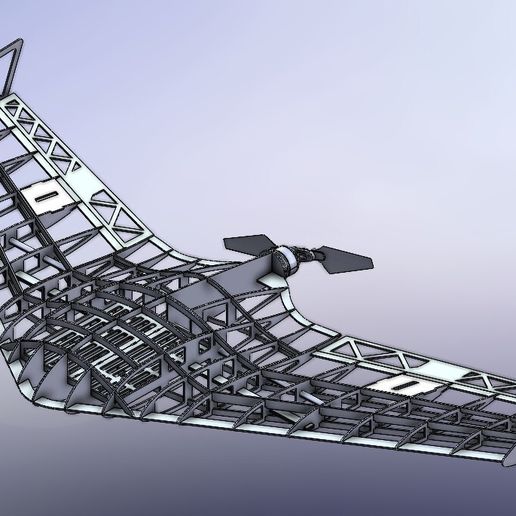 🪶 1430mm (56") Royal Flying Wing - 3D CAD (.STEP) and Laser cutting ...