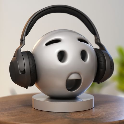 🎧 Emoji hushed face ,Emoji Headphone Stand, Emoji Headset Stand ...