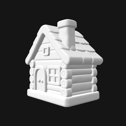 🪵 Folk Wooden Cabin・ STL File for 3D printing・Cults