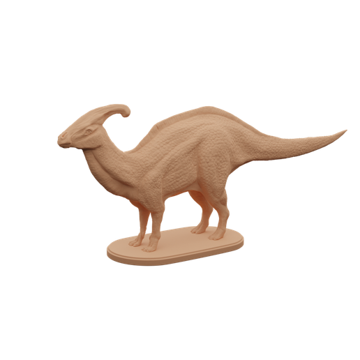 🎲 Parasaur on oval base・Free STL File for ・Cults