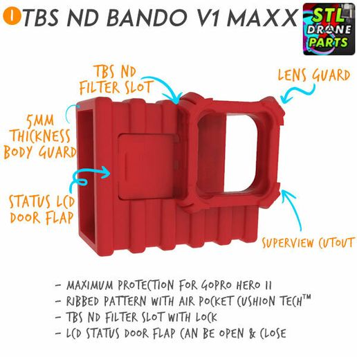 🛸 [BANDO APPROVED SERIES] Axisflying Manta HD /DC 5 GOPRO HERO 9/10/11 ...