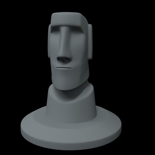 🗿 Moai Head Sculpture・ STL File for 3D printing・Cults