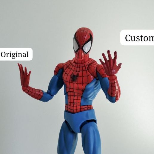 🦸‍♂️ Mafex Spiderman Custom Expressive hands 1/12 ( Set-A)・ OBJ File ...