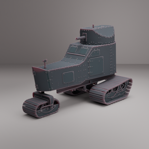 🚜 Killen-Strait Armored Tractor 1:72・ STL File for 3D printing・Cults