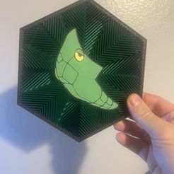 3MF file 04 Charmander hex wall art 🎨 ・3D printable model to download・Cults