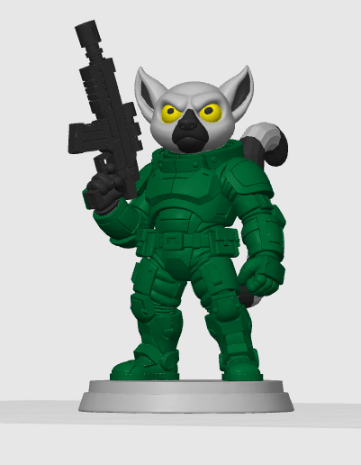 🛰 Space Lemur・ 3MF File for 3D printing・Cults