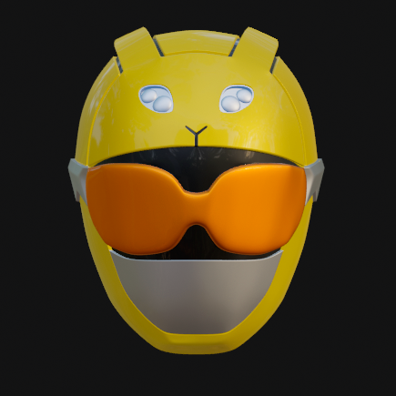 🪖 Helmet power ranger beast morpher Yellow, Yellow・ STL File for 3D ...