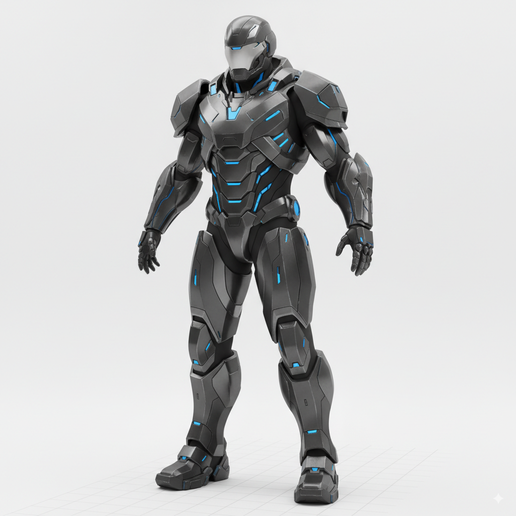 🫡 Elite Armored Warrior Figurine - Sci-Fi Power Suit Hero 3D Print ...