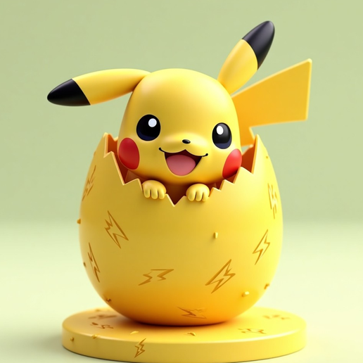 Archivo STL Pikachu Inside an Easter Egg 🥚 ・Diseño de impresión en 3D ...