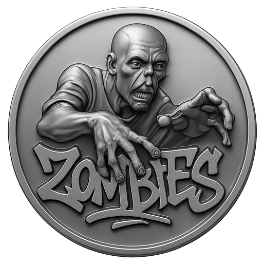 🪙 ZOMBIES Z BULLION #1 999FS COIN TOKEN DOUBLE SIDED・ STL File for 3D ...