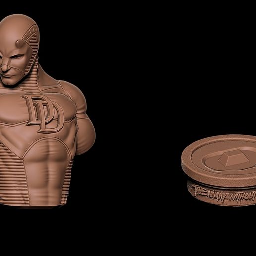 🎨 Fan Art - Daredevil - Bust・ STL File for ・Cults