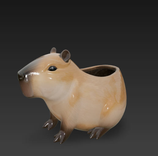 🥣 capybara flowerpot mold bowl・ STL File for 3D printing・Cults