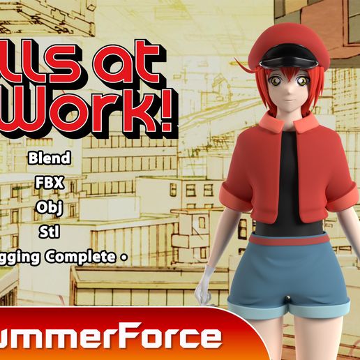 🩸 Red Blood Cell - Cell at Work・ STL File for 3D printing・Cults